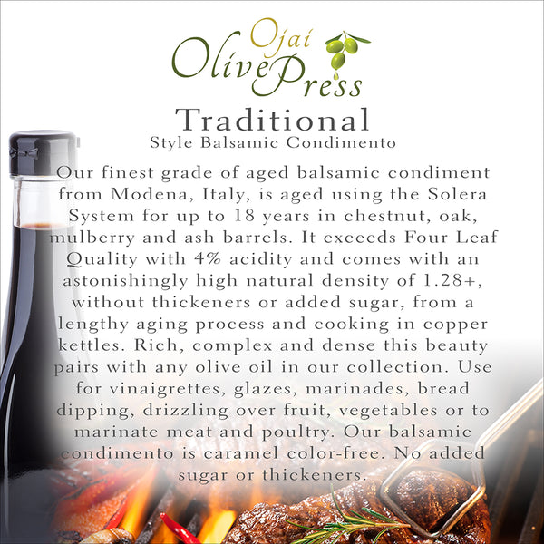 Traditional Aged Dark Balsamic Vinegar – Olive Press Ojai